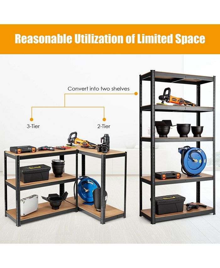 Slickblue Adjust 30 x60 Inch 5 Level Garage Tool Shelf Storage - Macy's