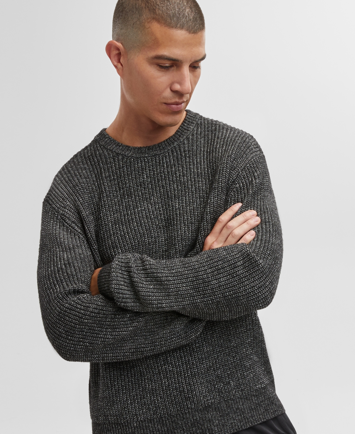 Click here for Mode of One Mens Long-Sleeve Relaxed Crewneck Swea... prices