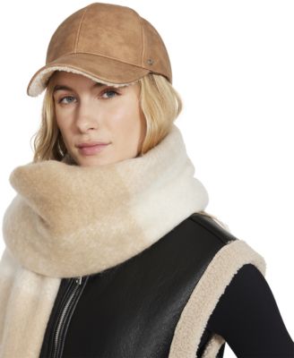 Steve Madden Women's Brix Distressed Faux-Leather Baseball Cap - Macy's