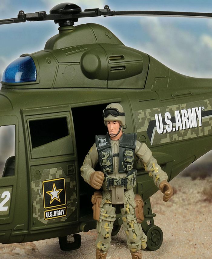 U.S. Army Chopper With 2 Soldiers Playset - Macy's