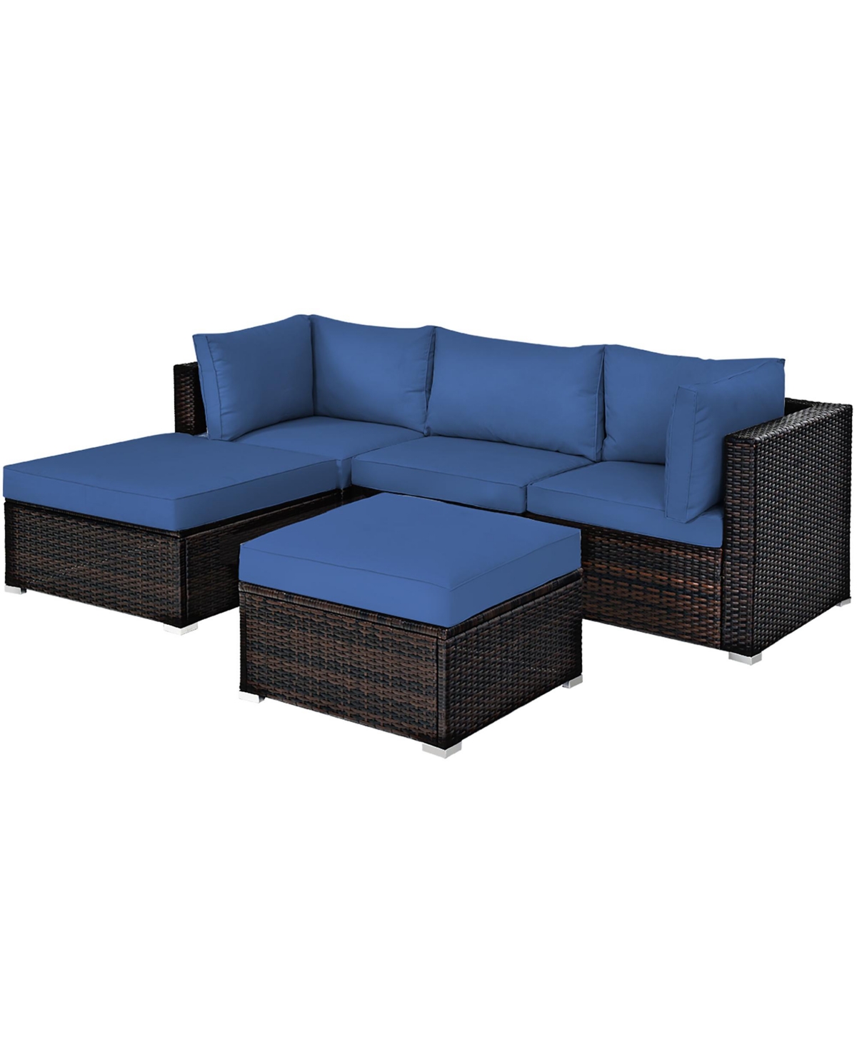 Click here for Costway 5PCS Patio Rattan Furniture Set Sectional... prices