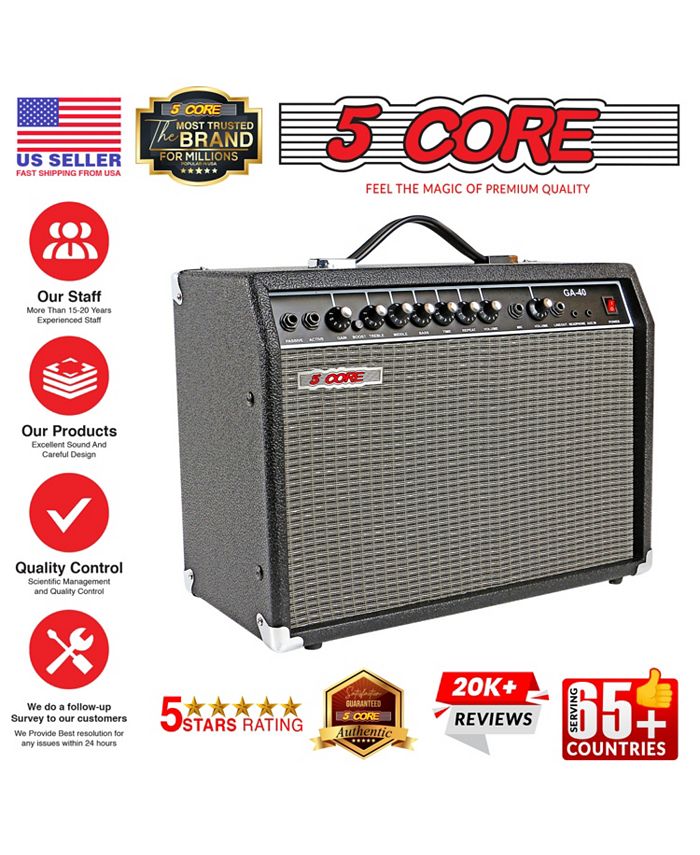 5 Core Guitar Amp 40W Amplifier For Electric Bass Acoustic Practice Amp ...