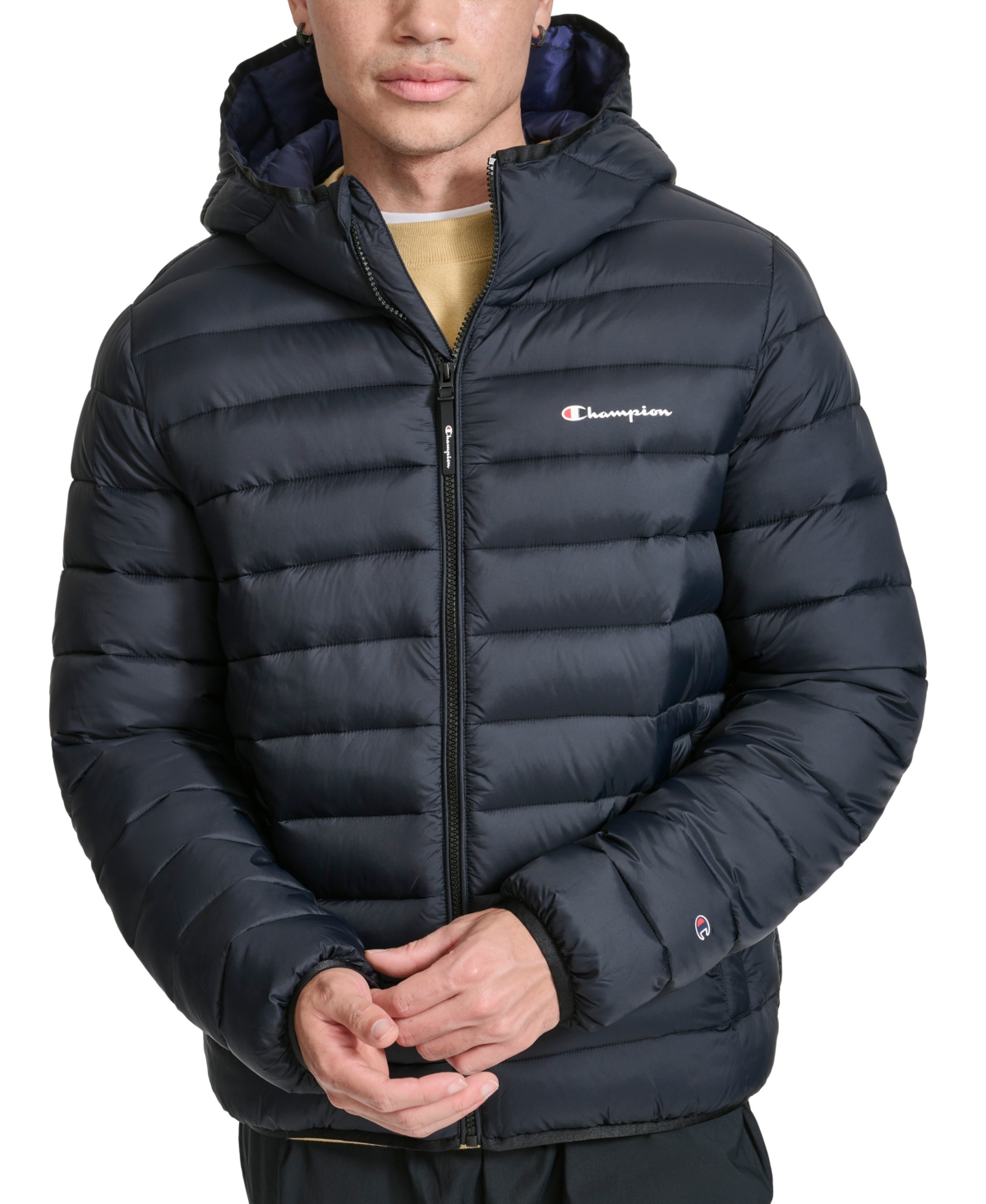Click here for Champion Mens Performance Quilted Hooded Jacket -... prices
