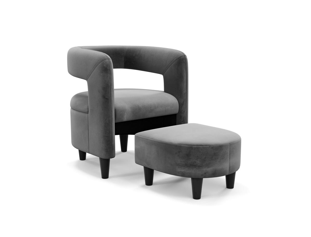 Click here for Slickblue Comfy Accent Armchair with Footrest-Grey... prices