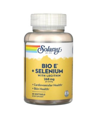 Solaray Bio E + Selenium with Lecithin - 60 Softgels - Macy's