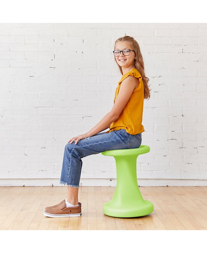 ECR4Kids Twist Wobble Stool, 18in Seat Height, Hunter Green - Macy's