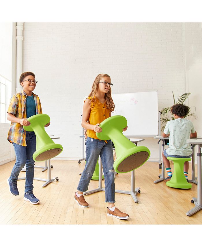 ECR4Kids Twist Wobble Stool, 18in Seat Height, Hunter Green - Macy's
