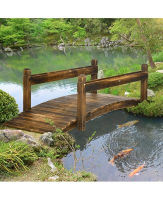 Streamdale Furniture Charming Wooden Bridge Planter with Handrails for ...