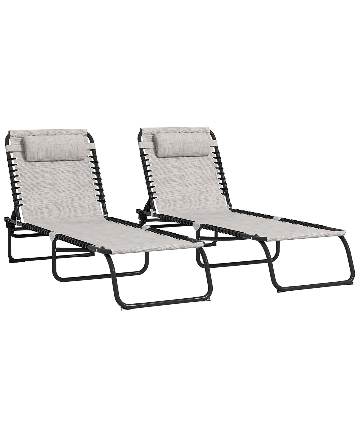 Click here for Outsunny 2 Chaise Lounge Pool Chairs  Folding  Rec... prices