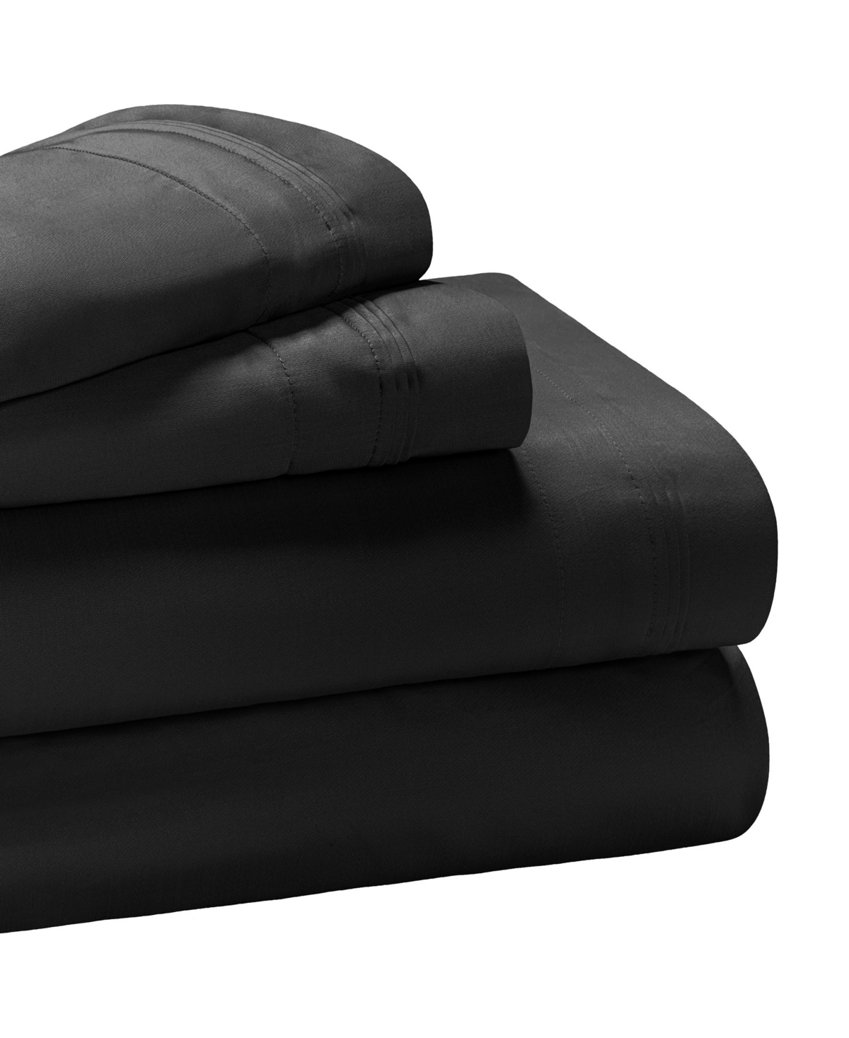 Superior Egyptian Cotton 650 Thread Count Solid Deep Pocket Sheet Set  Twin - Black