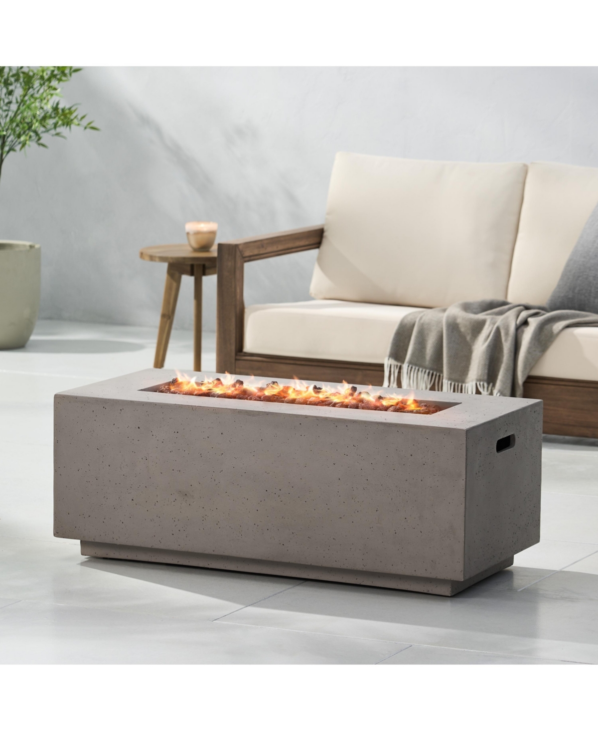 Click here for Simplie Fun Modern Concrete Fire Pit with 40K Btu... prices