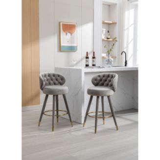 Streamdale Set of 2 Solid Wood Counter Height Bar Stools - Macy's