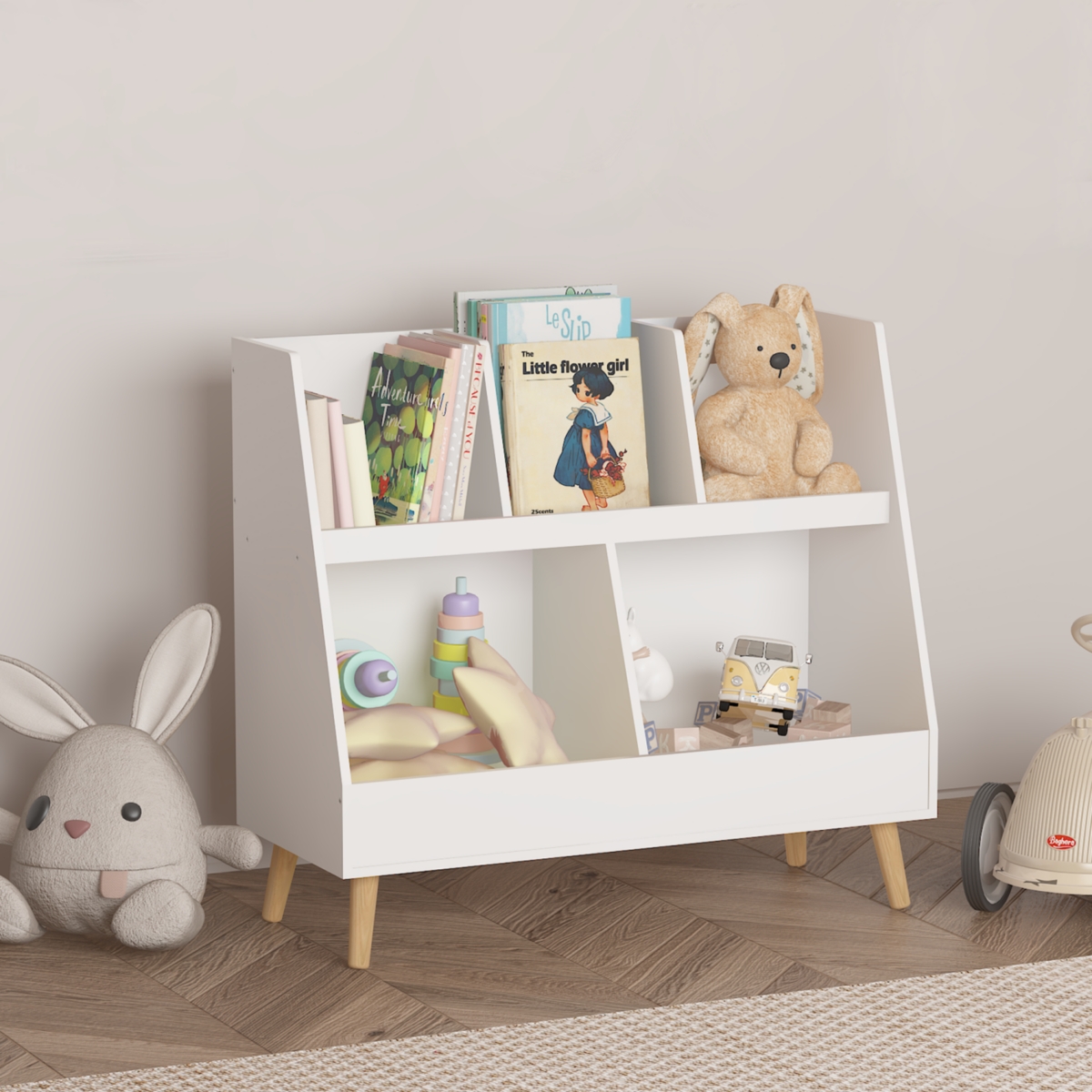 Click here for Simplie Fun Modern Kids Bookshelf with Storage Bin... prices