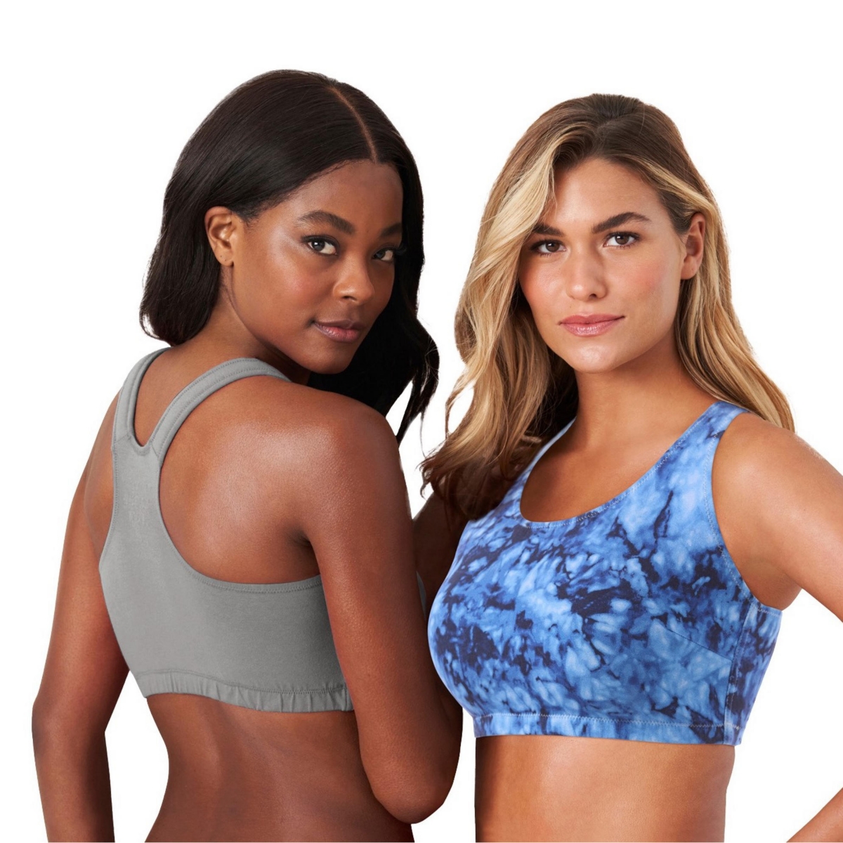 Click here for Comfort Choice Plus Size Wireless Sport Bra 2-Pack... prices