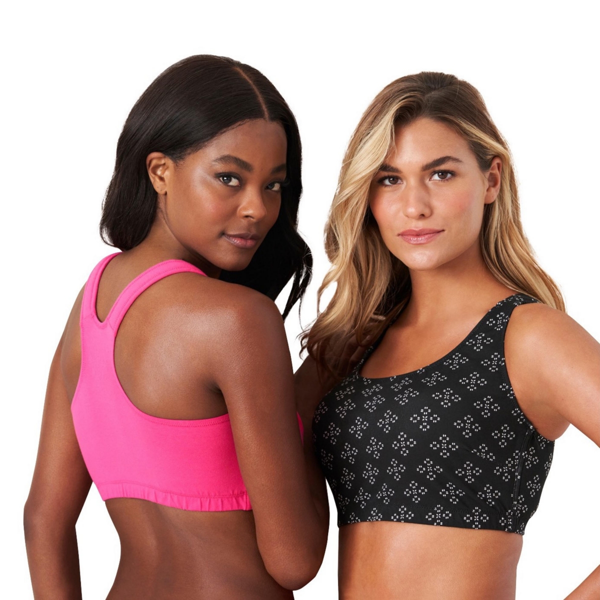 Click here for Comfort Choice Plus Size Wireless Sport Bra 2-Pack... prices