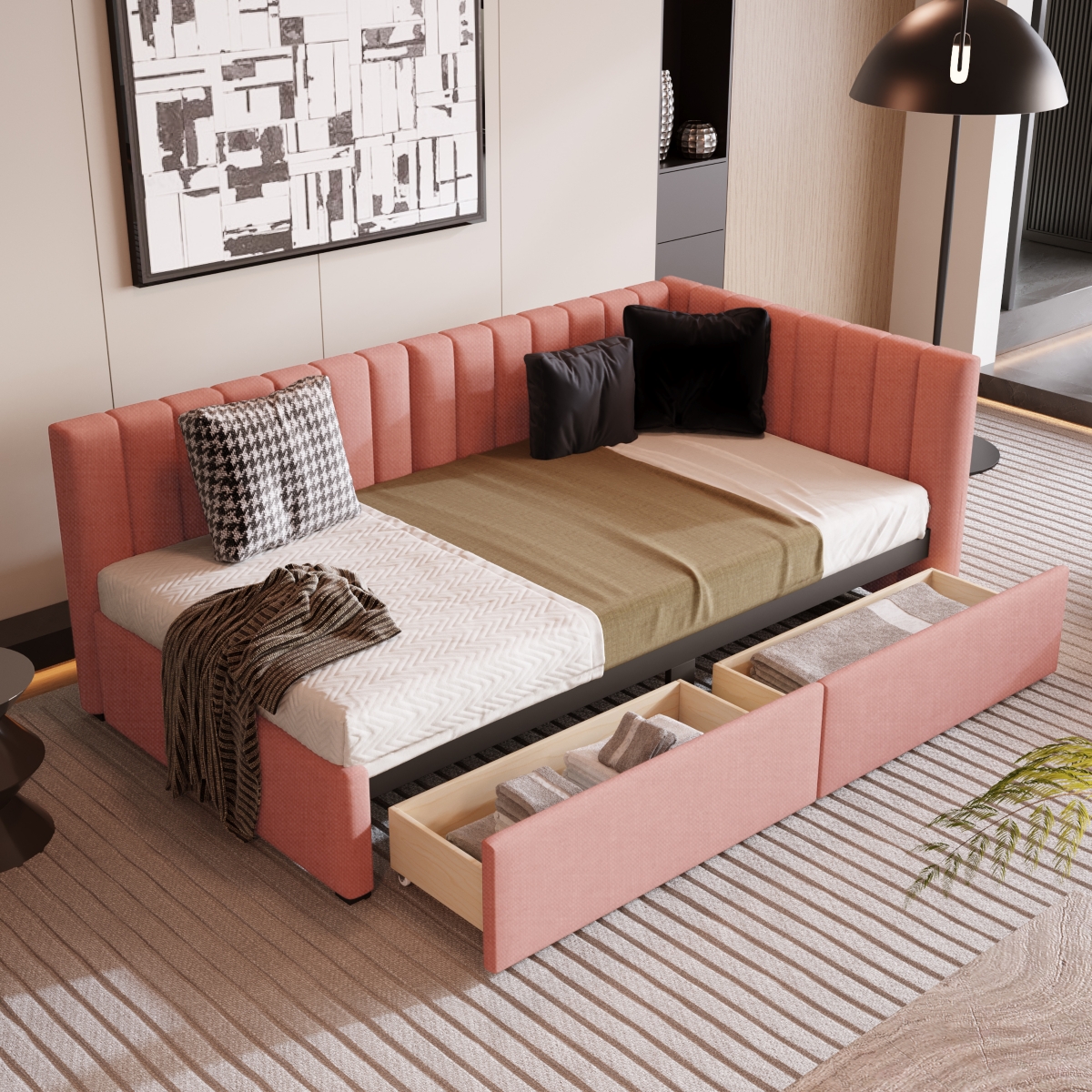 Click here for Streamdale Twin Sofa Bed with Storage Drawers - Pi... prices