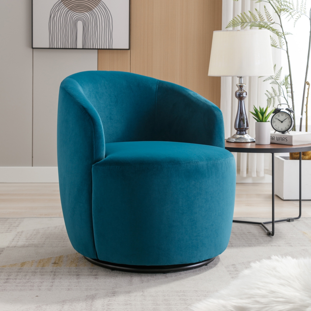 Click here for Streamdale Furniture Velvet Fabric Swivel Accent A... prices