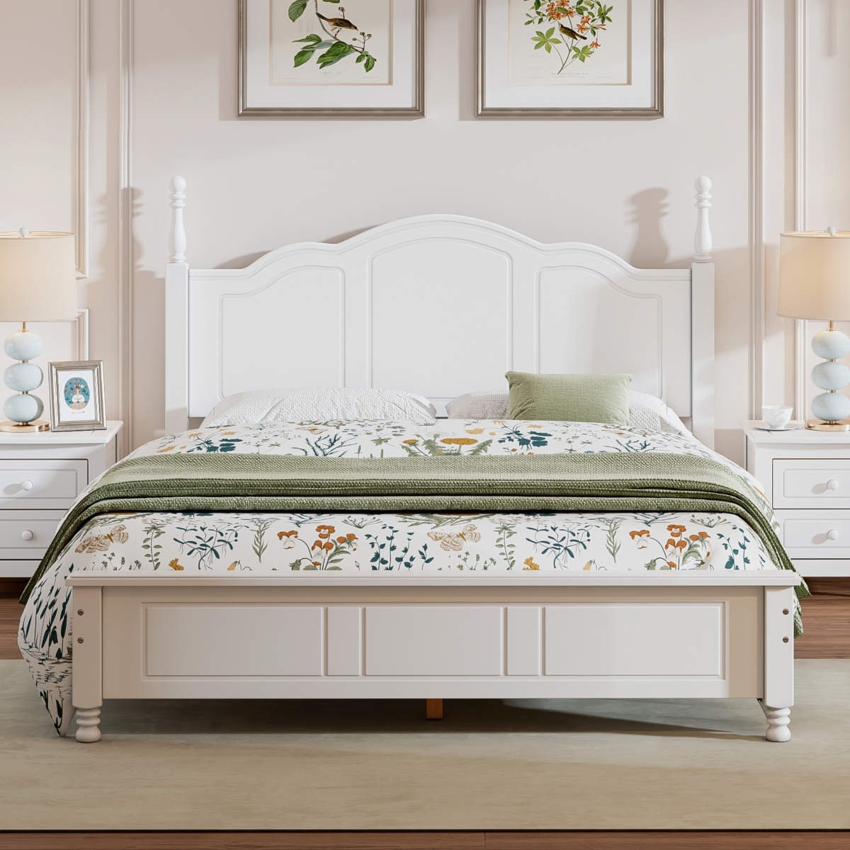 Click here for Streamdale Retro Style Queen Size Wood Bed Frame w... prices