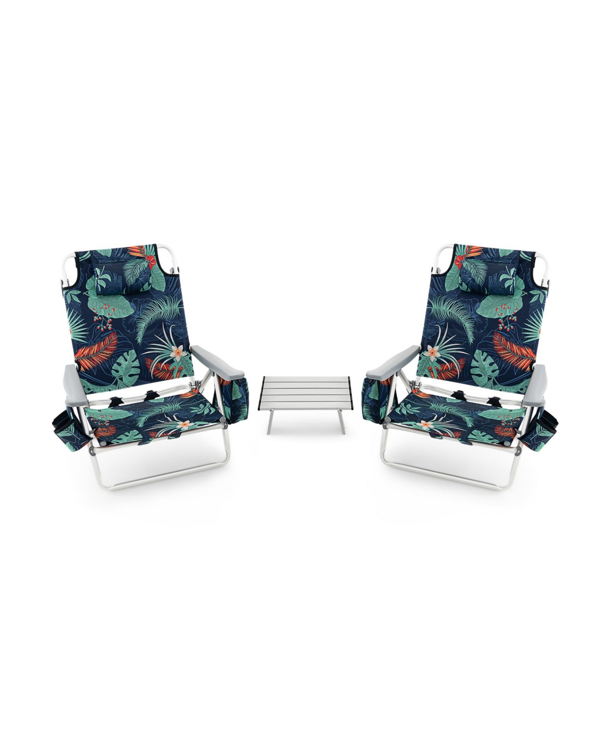 Click here for Slickblue 2 Packs 5-Position Outdoor Folding Backp... prices