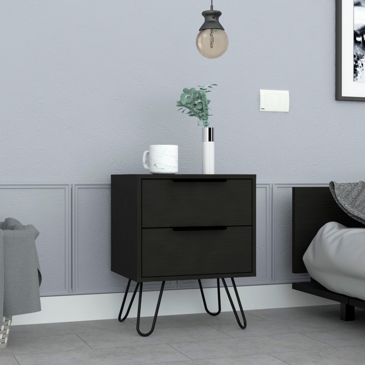 Click here for Streamdale Augusta 2 Nightstand  Four Legs  Two Dr... prices