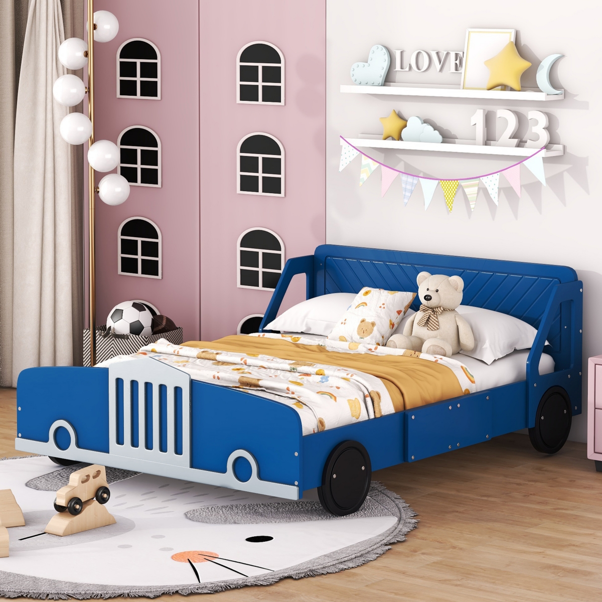 Click here for Streamdale Full Size Car-Shaped Platform Bed With... prices