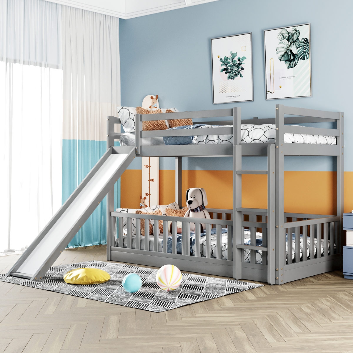 Click here for Streamdale Twin Over Twin Bunk Bed With Slide And... prices