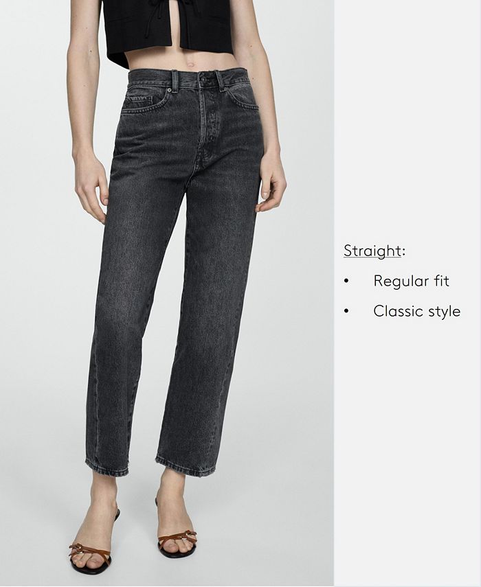 MANGO Women's Medium Waist Pocket Cargo Jeans - Macy's