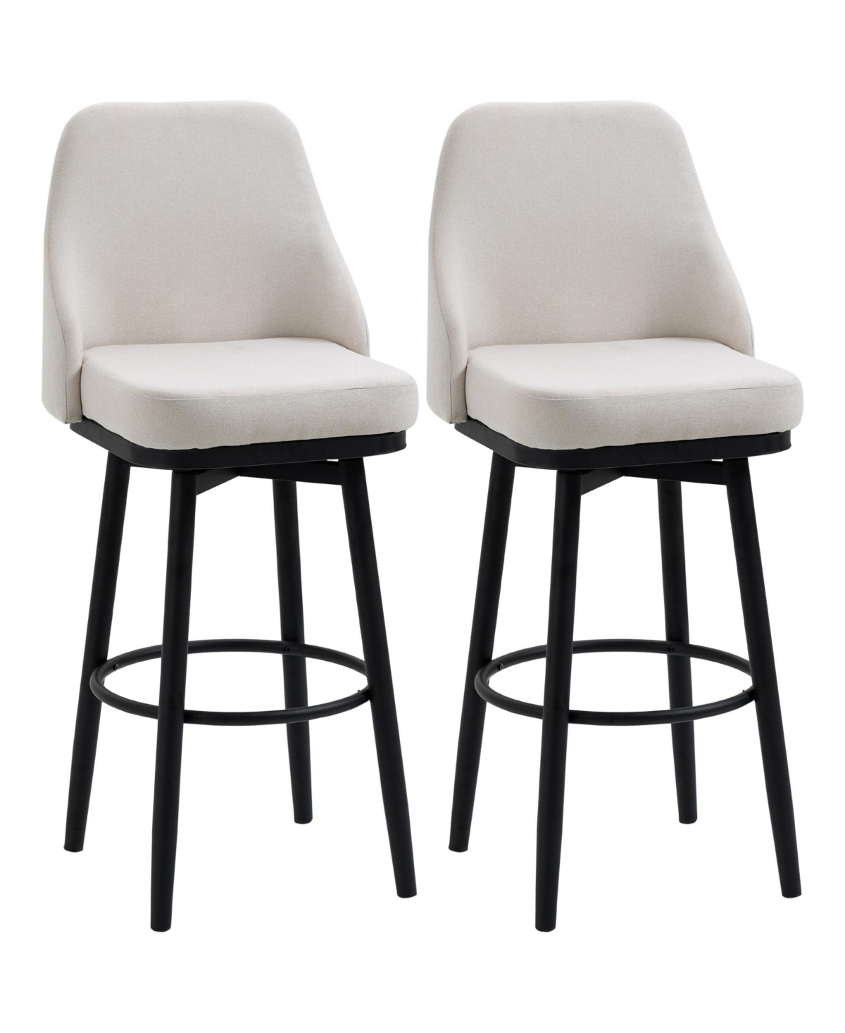Click here for Homcom Modern Bar Stools  Set of 2 Swivel Kitchen... prices