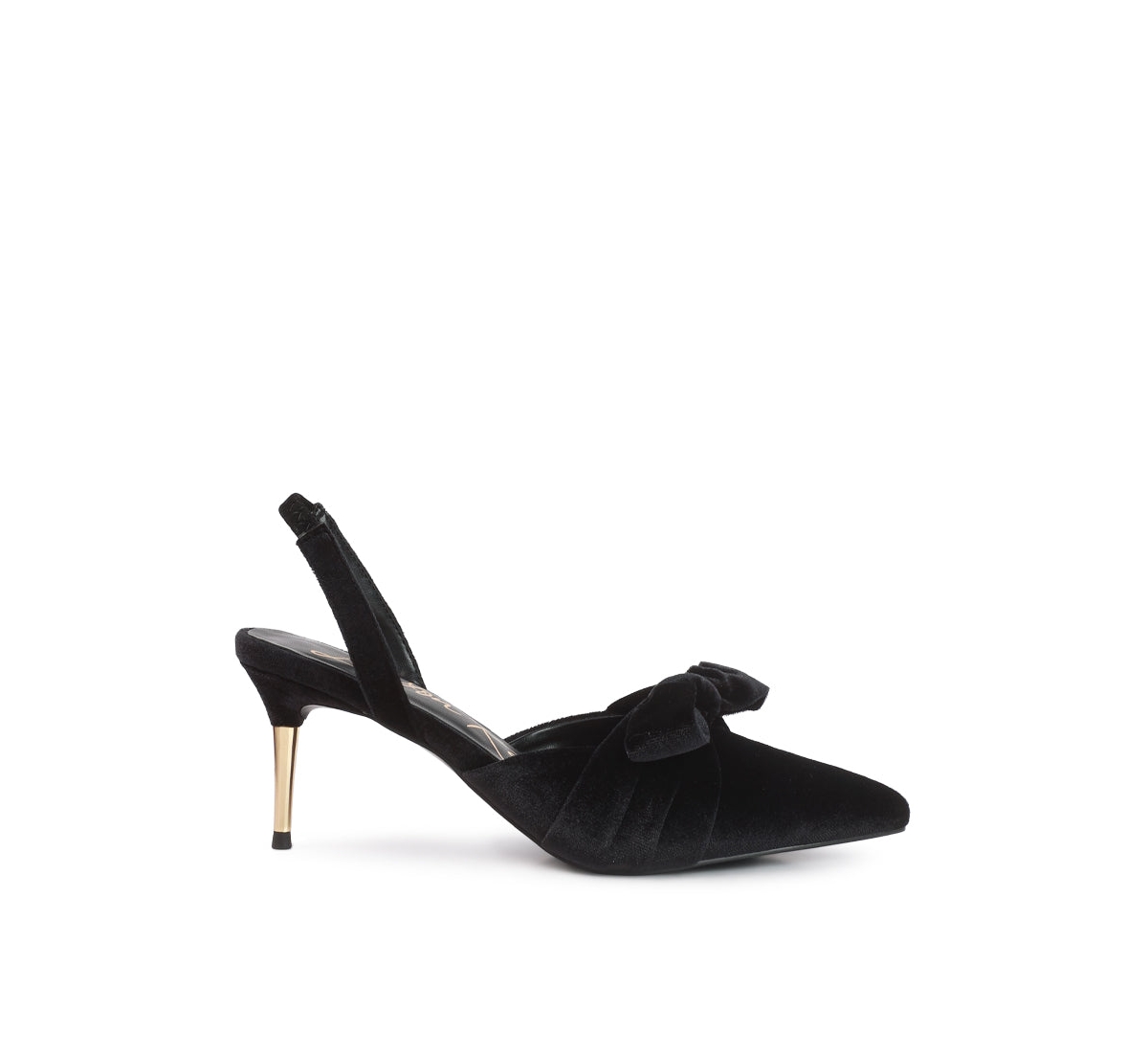Click here for mayfair velvet high heel mule sandals - Black prices