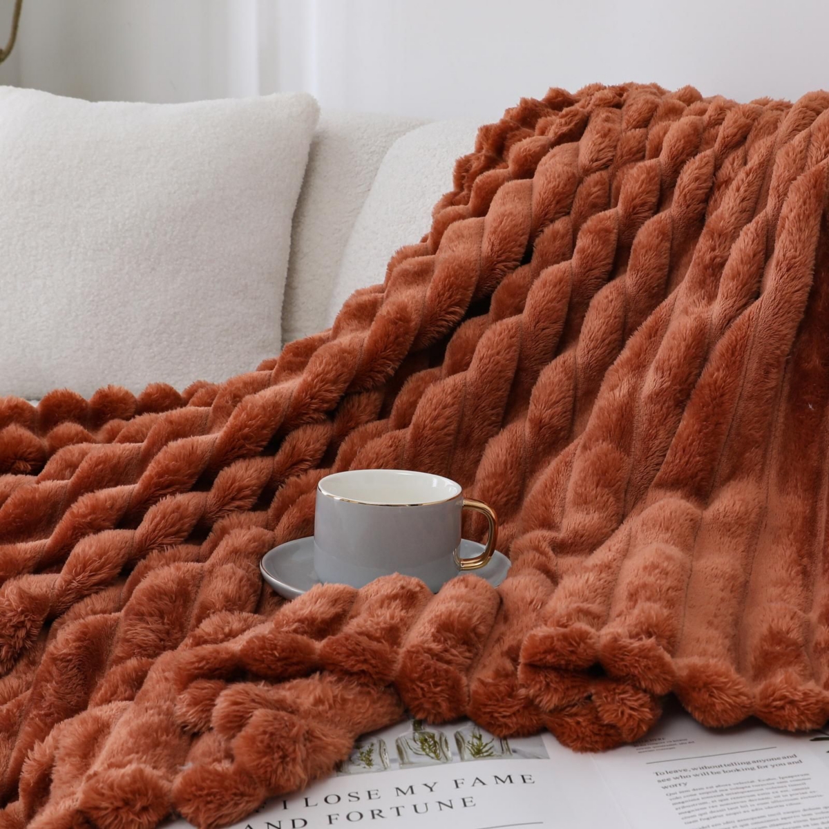 Click here for Kate Aurora Modern Lux Ultra Soft & Plush Ribbed A... prices