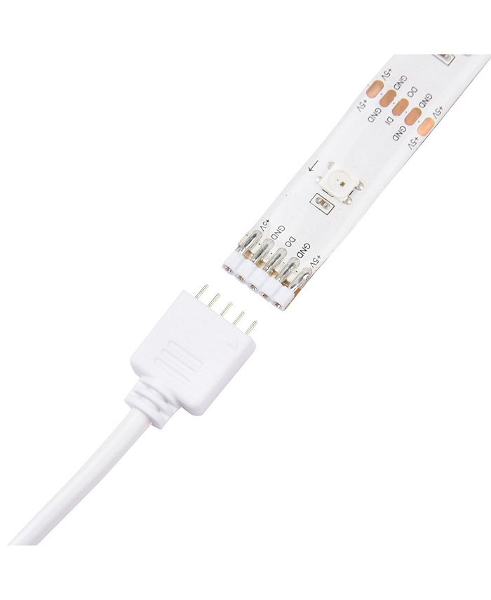 Yescom LED Strip Light Kit Color Changing Voice Music Interact WIFI App ...