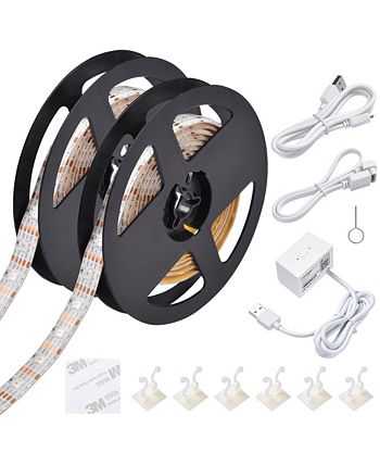 Yescom LED Strip Light Kit Color Changing Voice Music Interact WIFI App ...