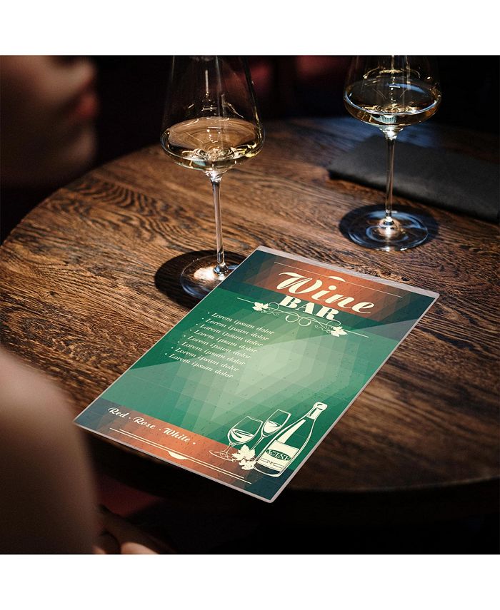 Yescom 11"x17" Double-Sided All Clear Vinyl Menu Cover 2 View Plastic ...