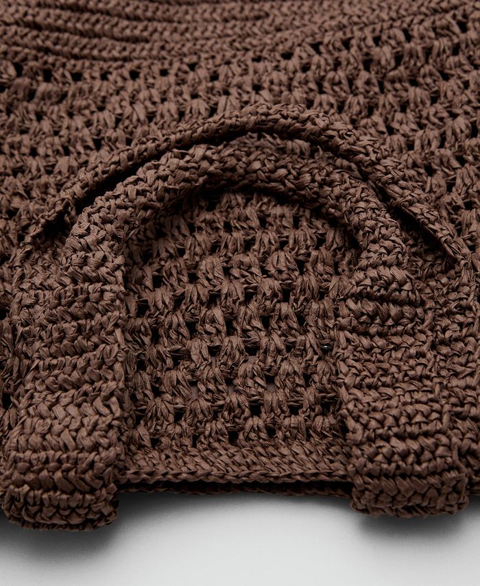 MANGO Women's Natural Fiber Shopper Bag - Macy's
