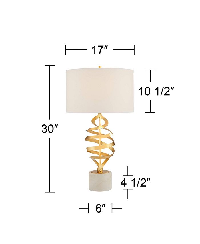 Possini Euro Design Helix Modern Luxury Table Lamp 30" Tall Sculptural ...