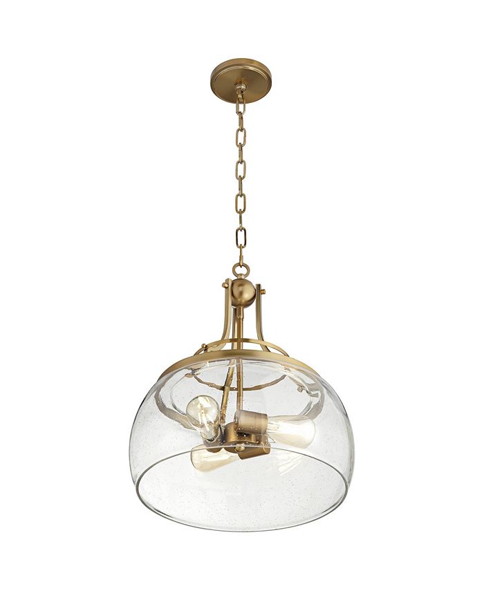Franklin Iron Works Charleston Warm Brass Pendant Chandelier 16" Wide ...