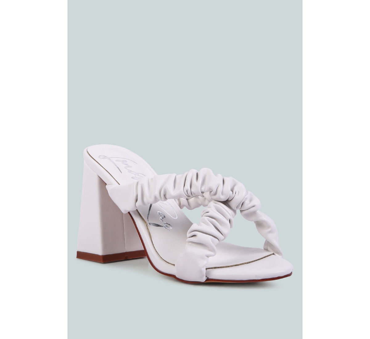 Click here for Page 3 Scrunchie Strap Block Sandals Women - White prices