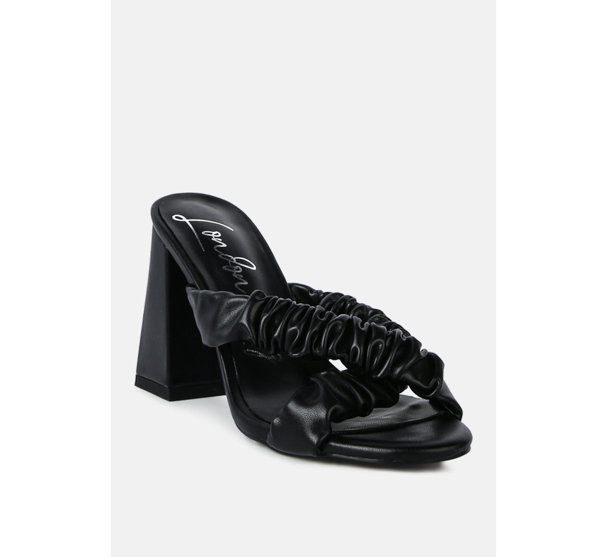Click here for Page 3 Scrunchie Strap Block Sandals Women - Black prices