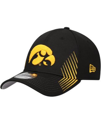New Era Men's Black Iowa Hawkeyes Active Slash Sides 39THIRTY Flex Hat ...