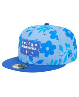 New Era Men's Blue Dallas Mavericks Palm Fronds 2-Tone 59FIFTY Fitted ...