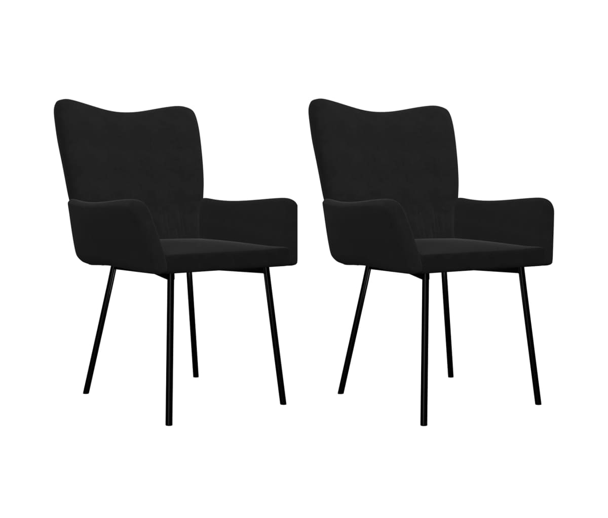 Click here for Dining Chairs 2 pcs Black Velvet - Black prices