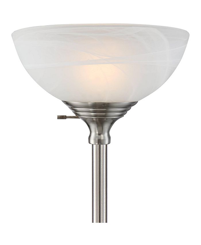 360 Lighting Maddox Modern Torchiere Floor Lamp 71" Tall Satin Nickel ...