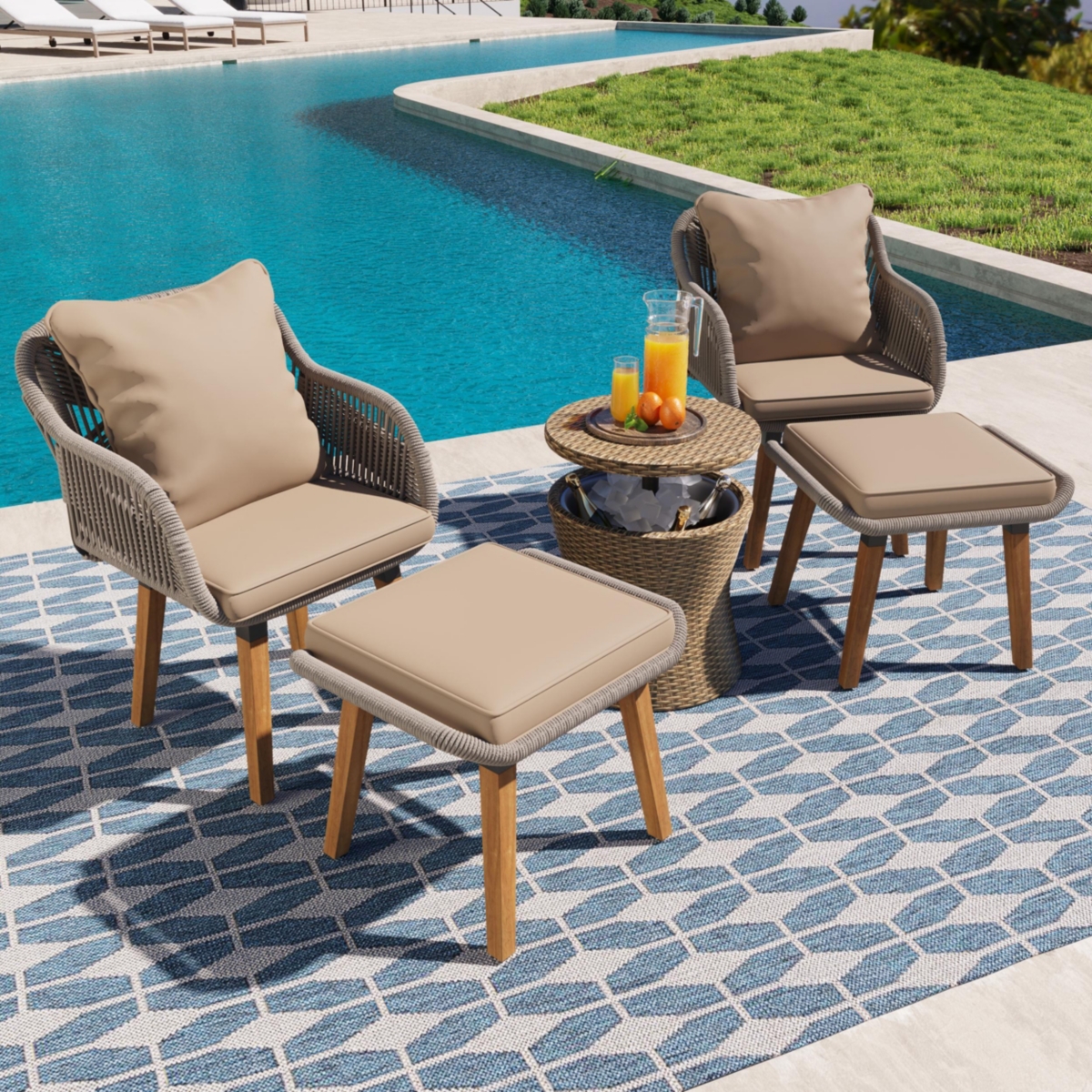 Click here for Streamdale Premium Woven Patio Lounge Set Style  D... prices