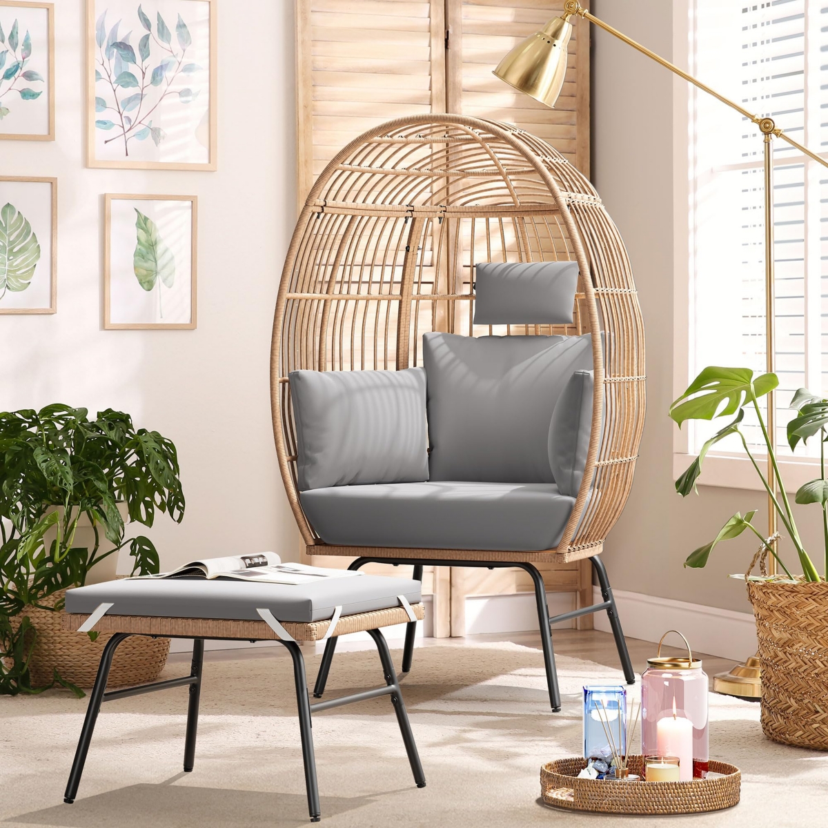 Click here for Streamdale Spacious 400 lb Capacity Egg Chair for... prices