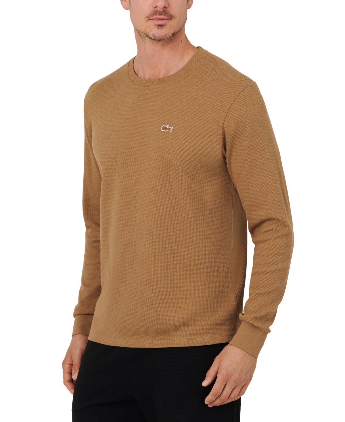 Click here for Lacoste Mens Waffle-Knit Thermal Sleep Shirt - Bei... prices