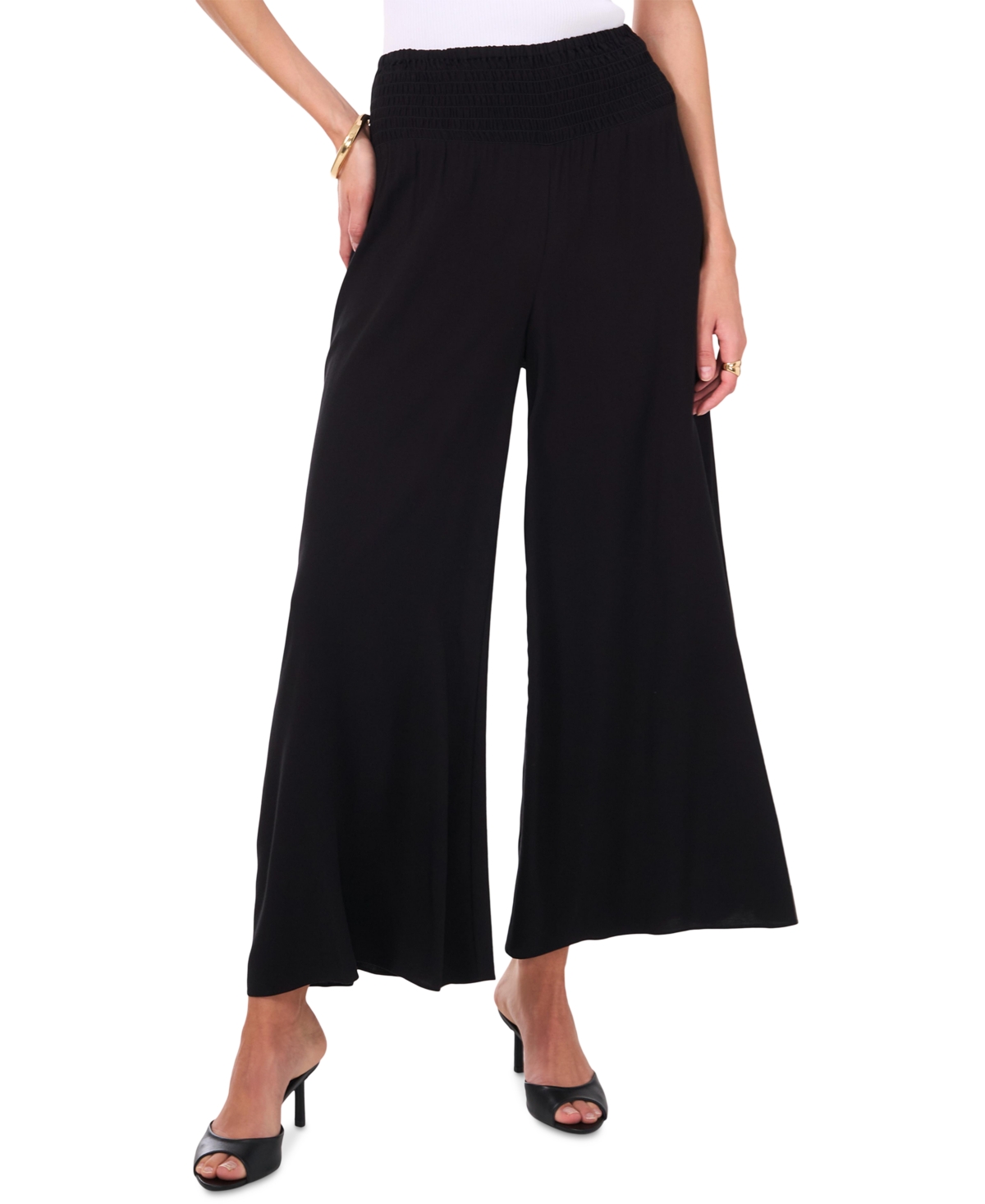 Click here for Vince Camuto Womens Smocked-Waist Wide-Leg Pants -... prices