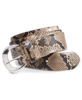 I.N.C. International Concepts Women's Snake-Embossed Faux-Leather Belt, Created for Macy's - Macy's