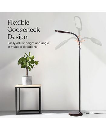 Brightech Litespan Slim LED Gooseneck Floor Lamp with Adjustable Color ...