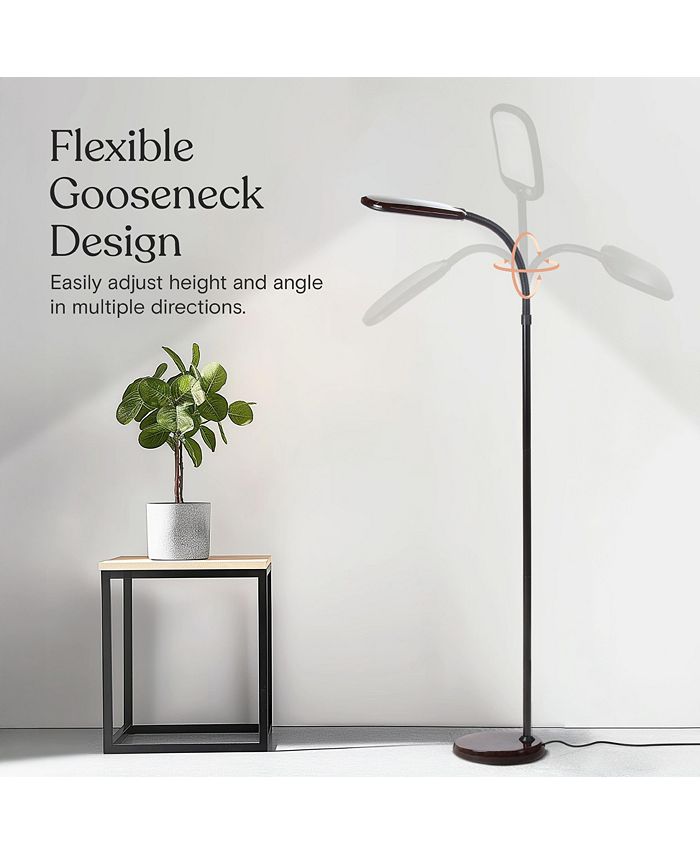 Brightech Litespan Slim LED Gooseneck Floor Lamp with Adjustable Color ...