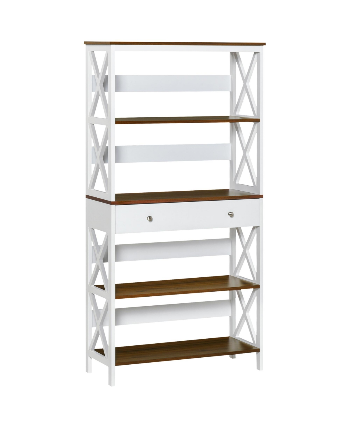 Click here for Homcom 4-Tier Shelving Bookcase Storage Cupboard w... prices